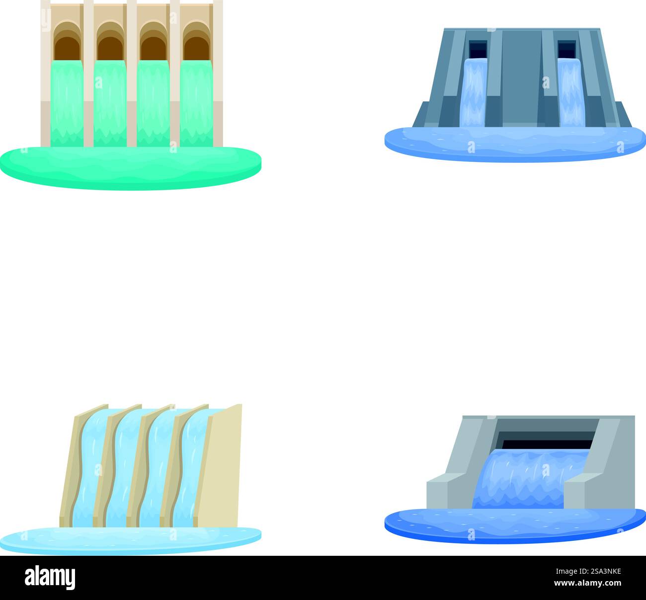 'water dams' Stock Vector Images - Alamy