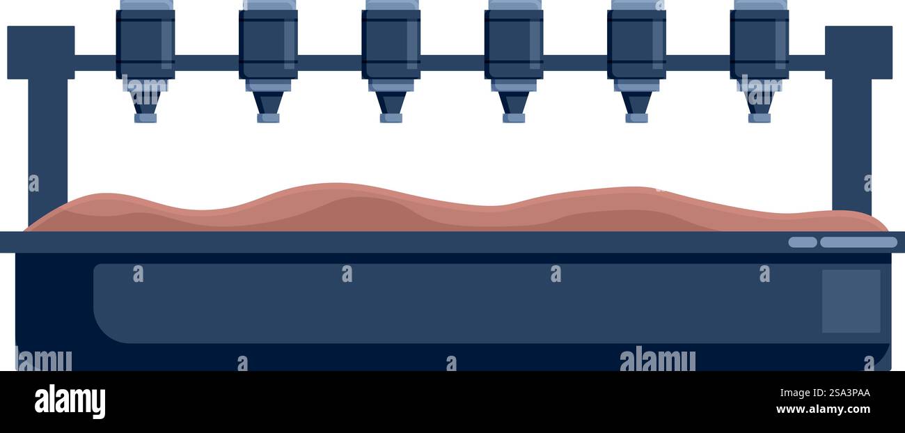 Vector illustration of a cnc milling machine in operation on a metal ...