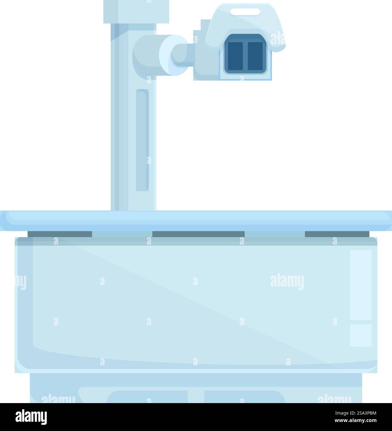 Flat design vector of an mri machine used in medical diagnostics and ...