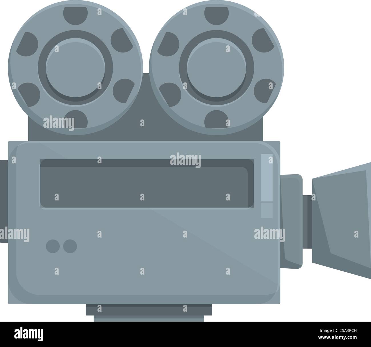 Detailed vintage movie camera illustration for cinematic and filmmaking ...
