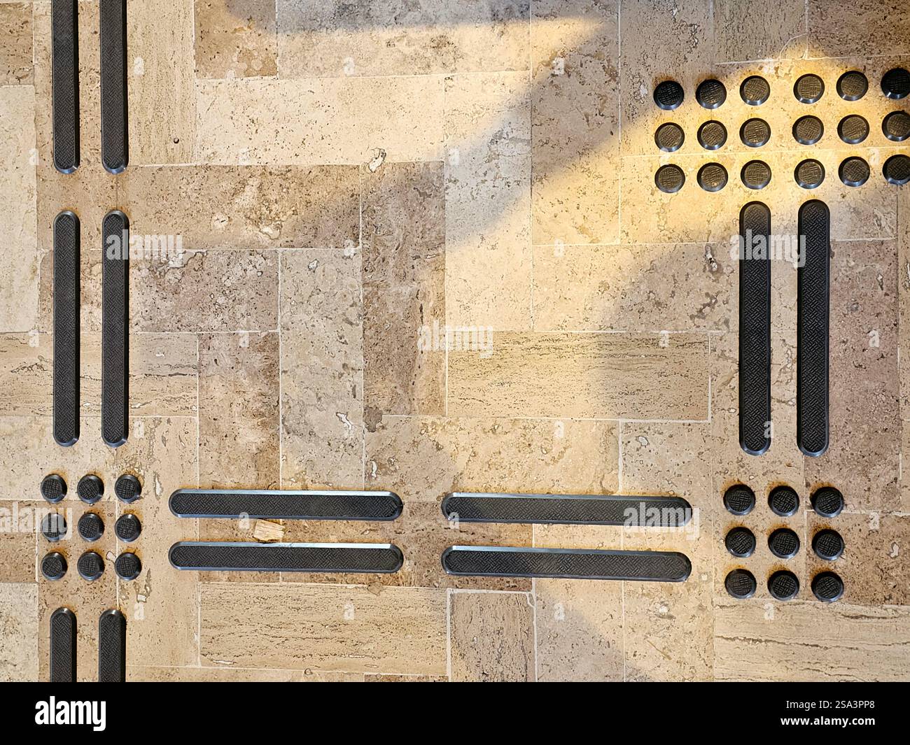 Path for blind or low vision with a textured podotactile surface, so ...