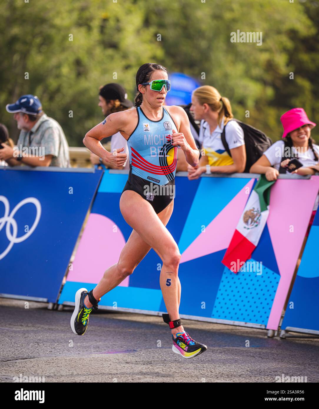 Claire Michel participating in the triathlon at the Paris 2024 Olympic ...