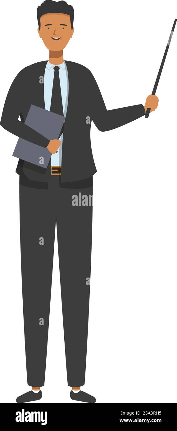 Confident male businessman in professional attire giving a formal ...