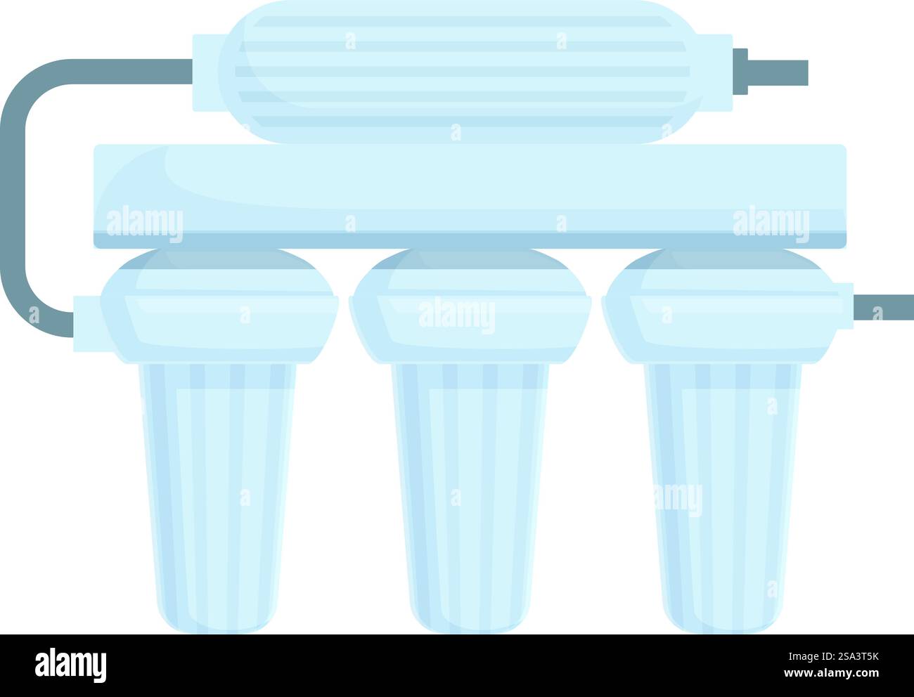 Illustration of a reverse osmosis water purification system for clean ...