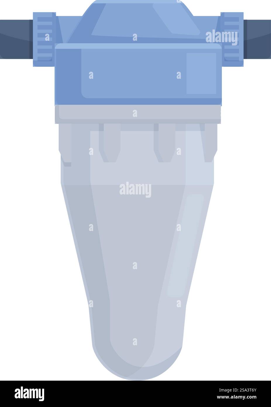 Graphic image of a blue water filter cartridge designed for ...