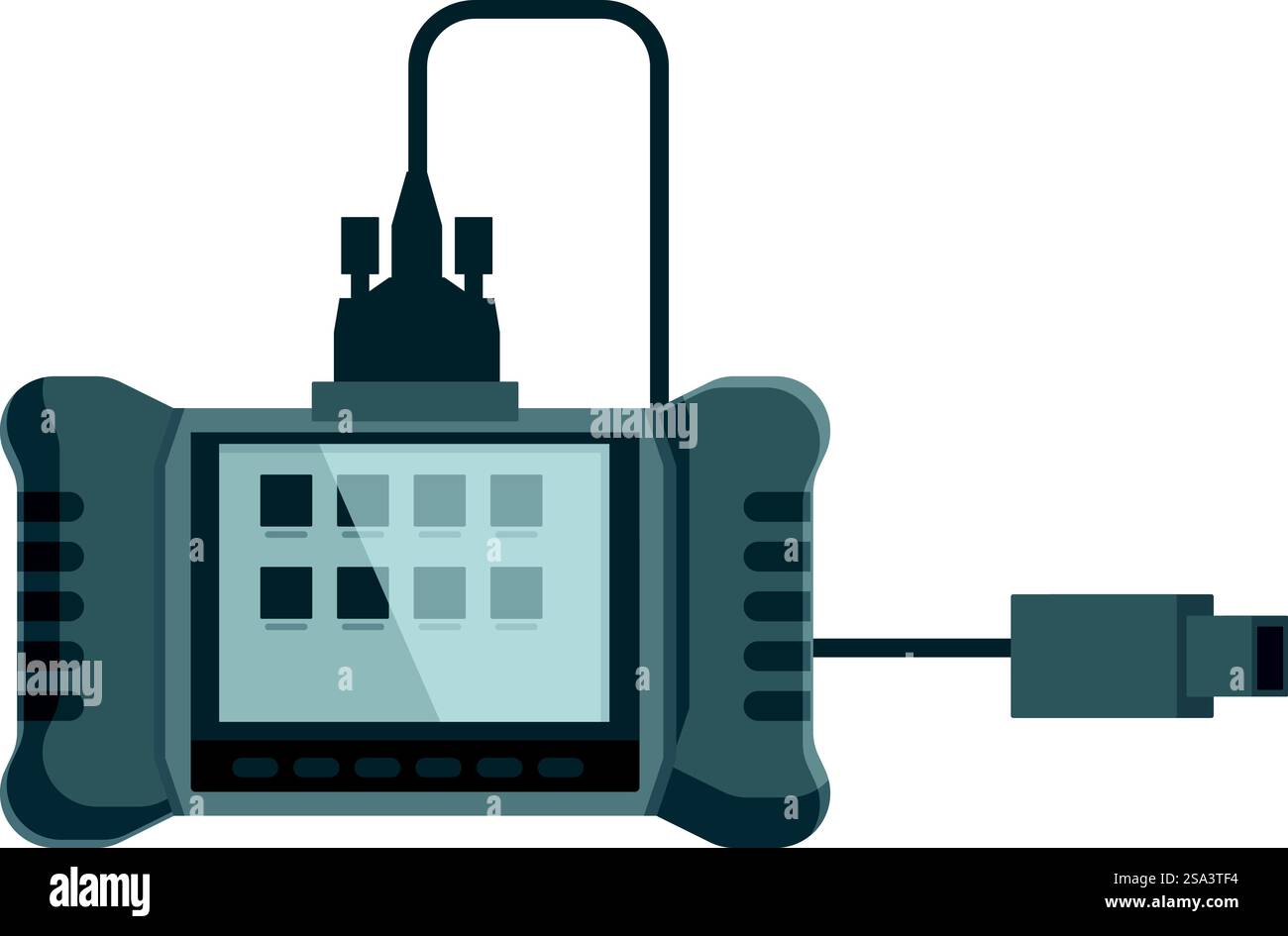 Flat design of a digital power battery charger with lcd display ...