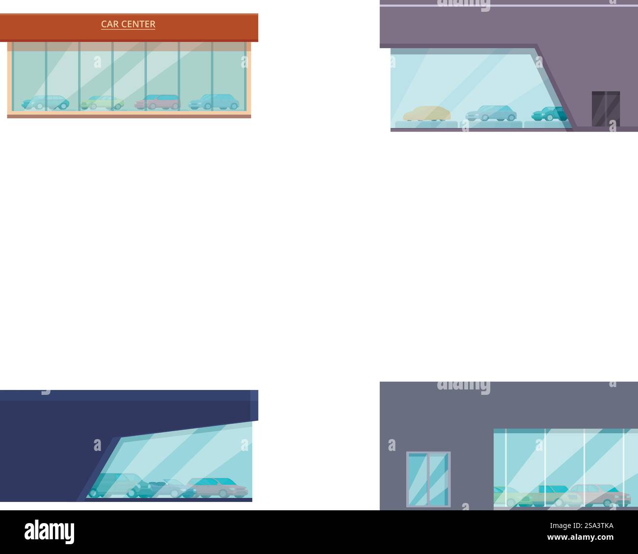 Collection of vector illustrations showcasing various designs of car ...