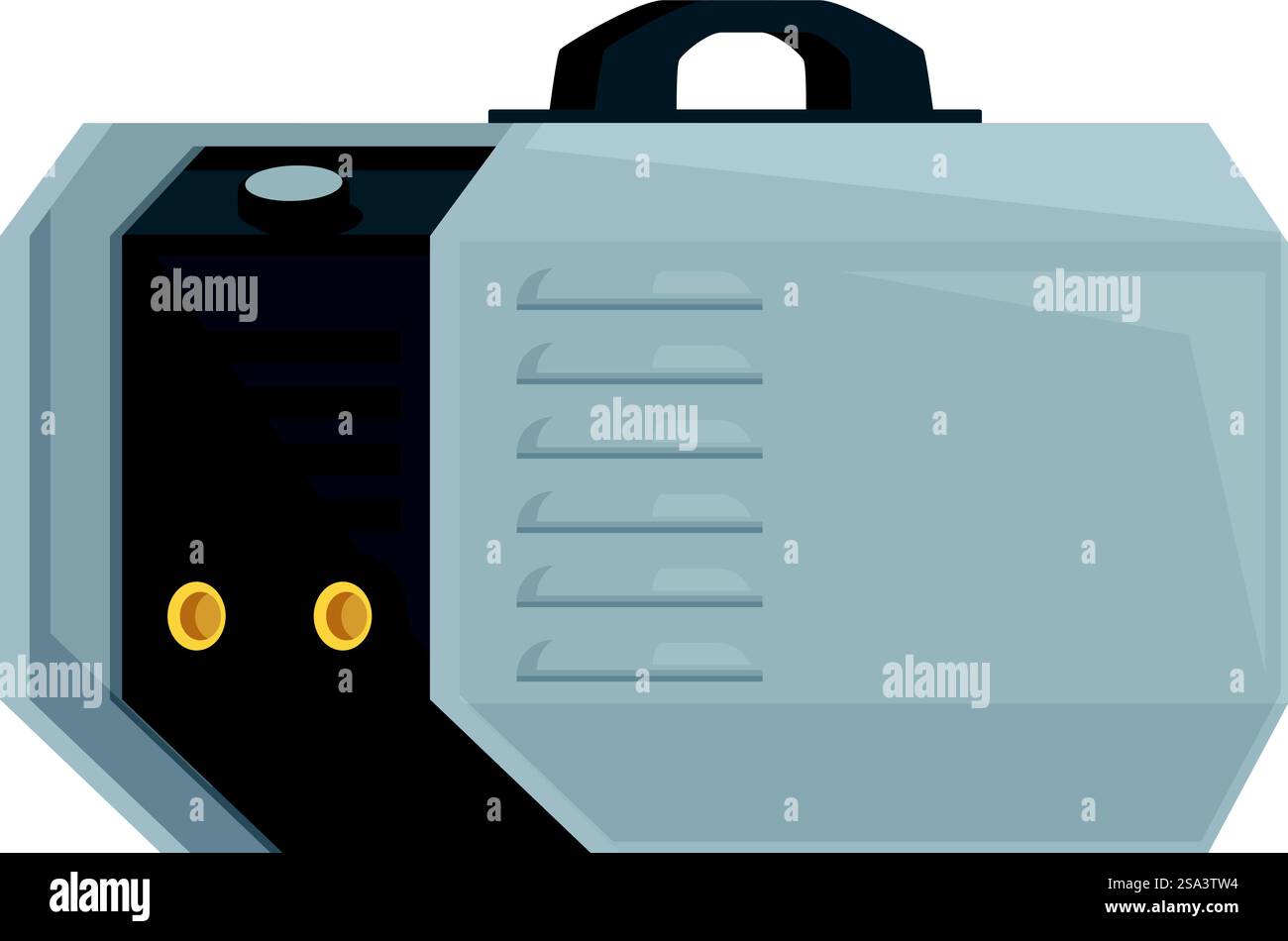 Digital illustration of a retro boombox in a modern cartoon design ...