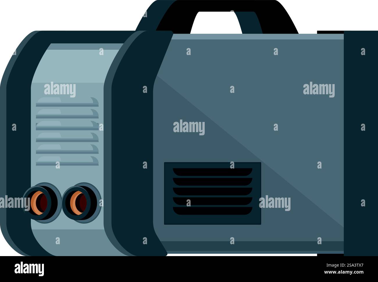 Digital illustration of a compact, portable generator for modern ...