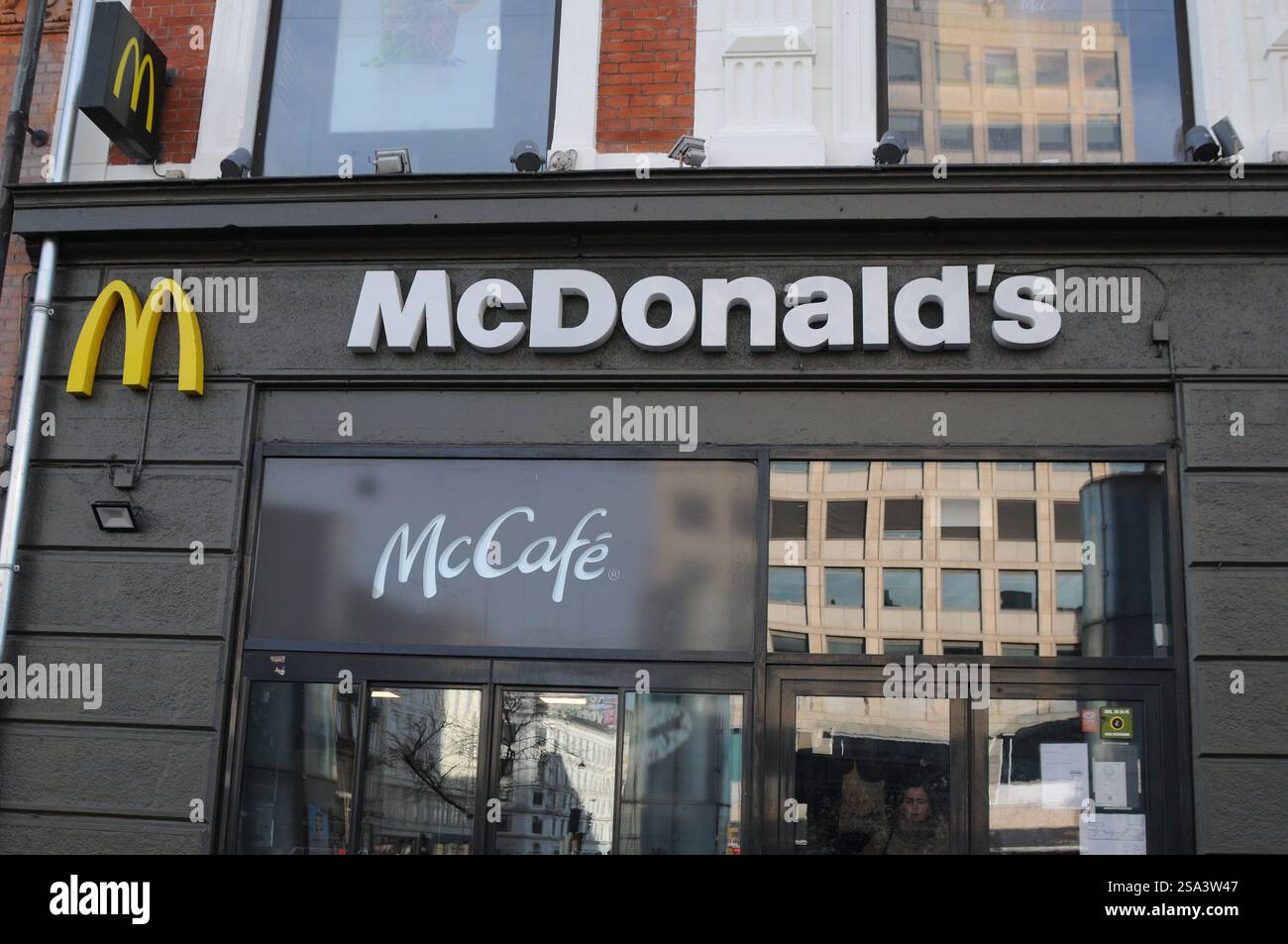 Copenhagen/ Denmark/25 december 2024/ McDonalds fast food restaurant in ...