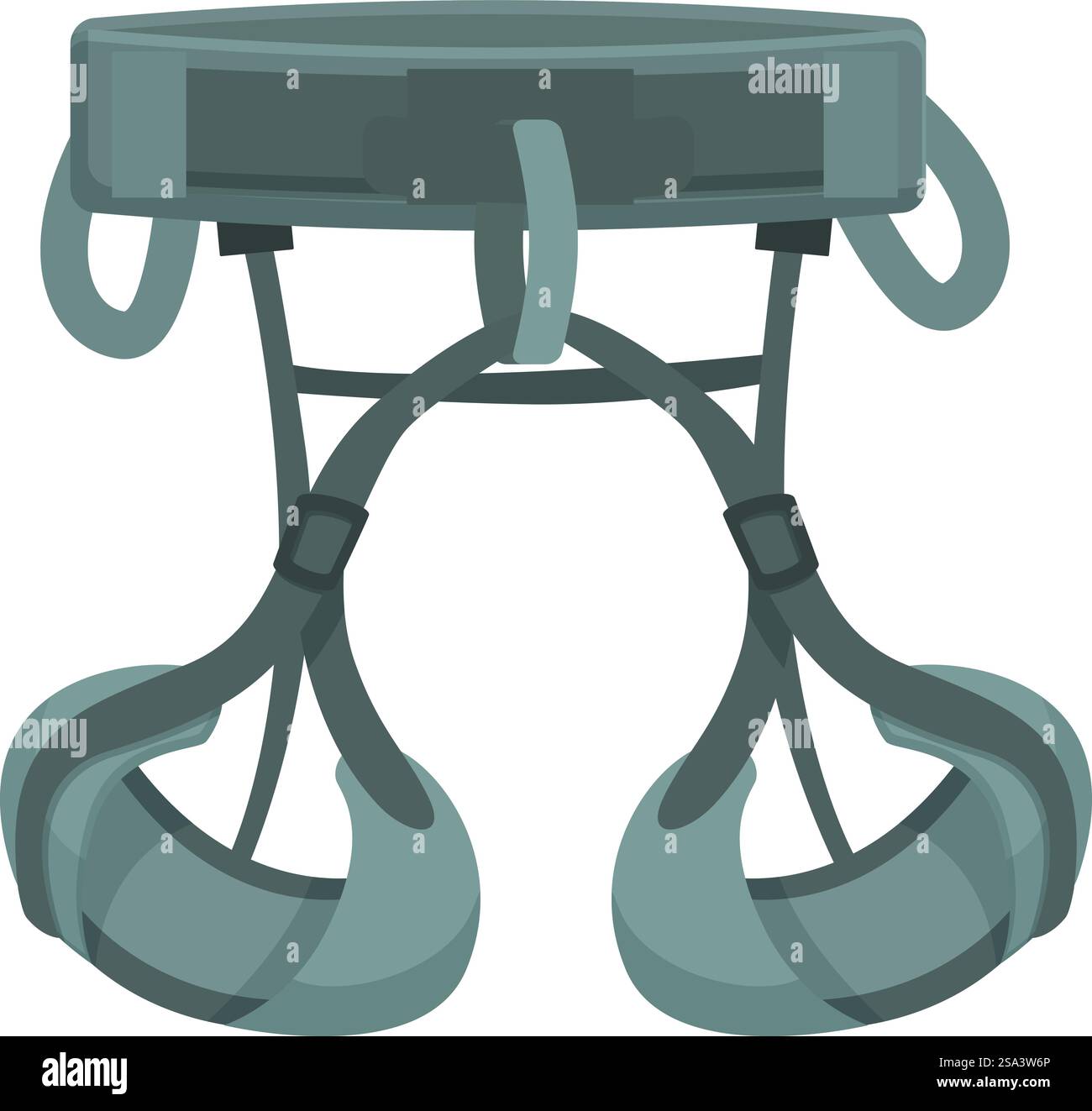 Flat design vector of a cartoonstyle climbing harness with leg loops ...