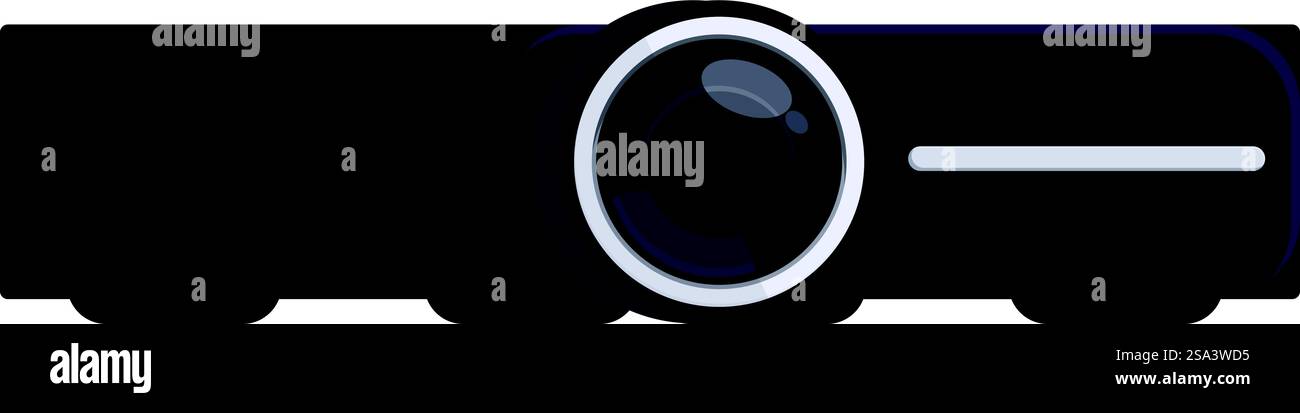 Detailed graphic of a contemporary digital projector on a white ...