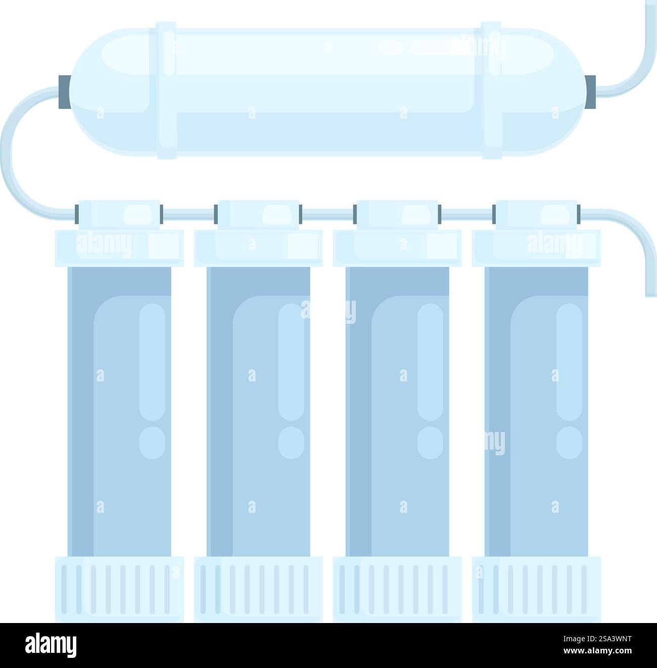 Flat vector design of a modern industrial water purification system ...