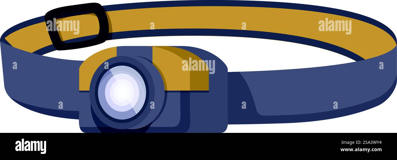 Simple and clean vector image of a headlamp, perfect for outdoor and ...