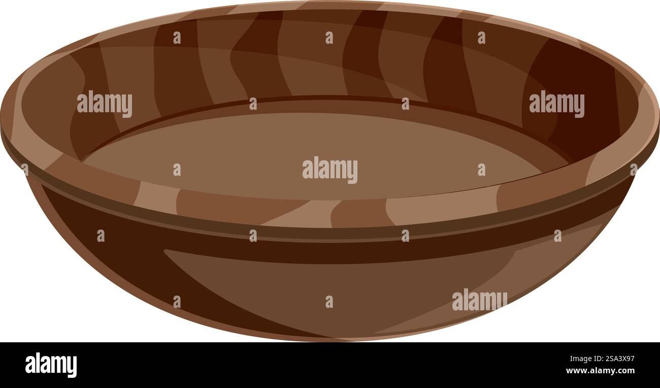 Illustration of a simple wooden bowl suitable for various designs ...