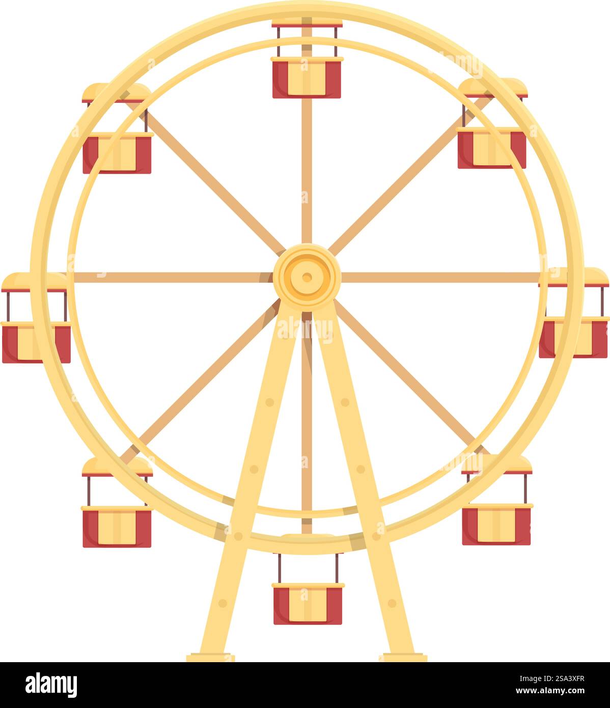 Colorful vector illustration of a whimsical ferris wheel, perfect for ...