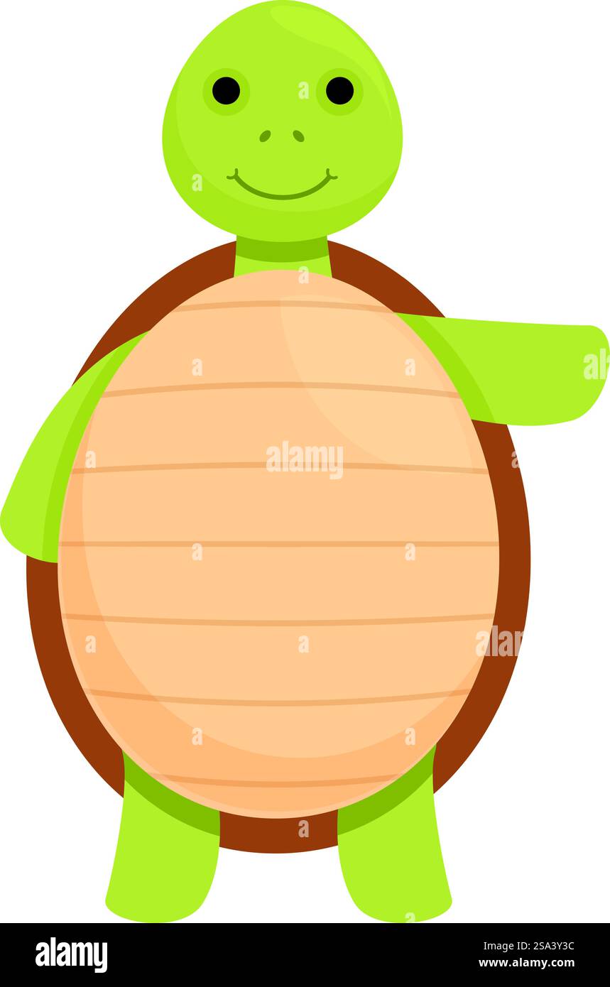 Cheerful and playful cartoon turtle illustration with a cute and ...