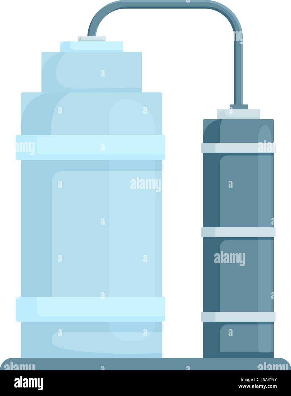 Flat design vector of a contemporary water purification device for ...