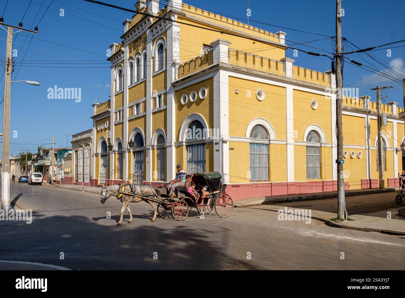 Street scenes in Cardenas Cuba, showing the use of horse drawn ...