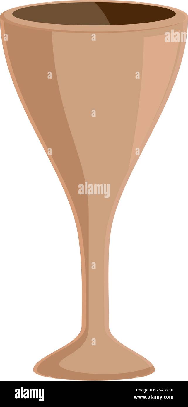 Stylish wooden goblet design perfect for graphics related to dining and ...