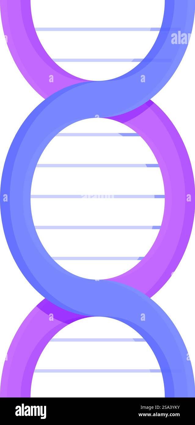 Colorful abstract dna strand illustration with double helix vector ...