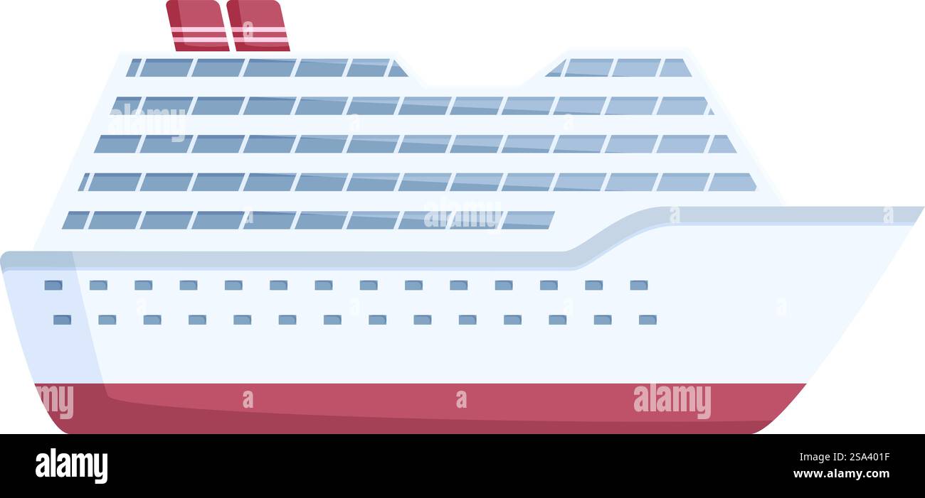 Graphic of a contemporary cruise liner, ideal for travel and vacation ...