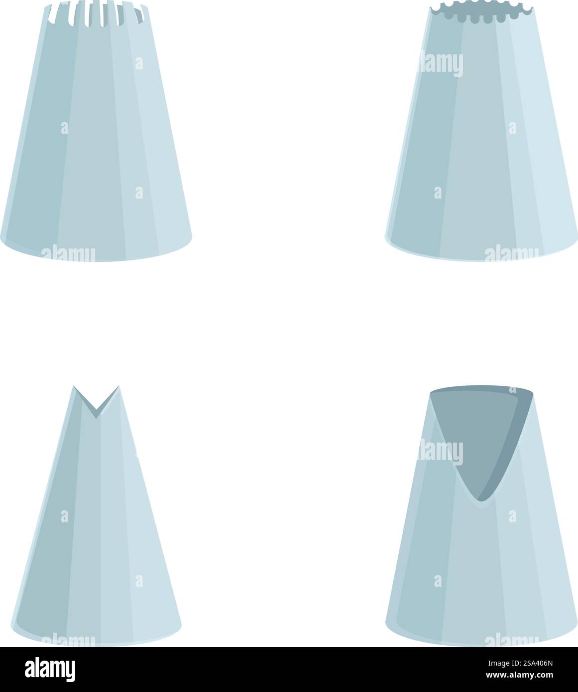 Illustration of four aluminum can variations in a simple, clean cartoon ...