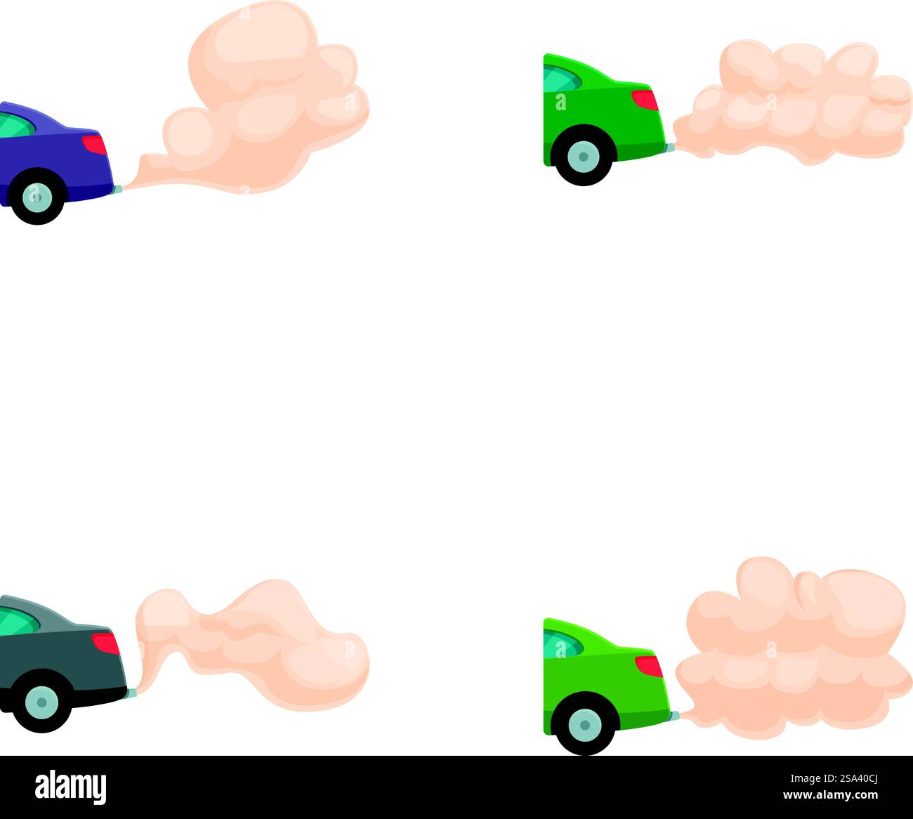 Co2 emissions cars exhaust Stock Vector Images - Alamy