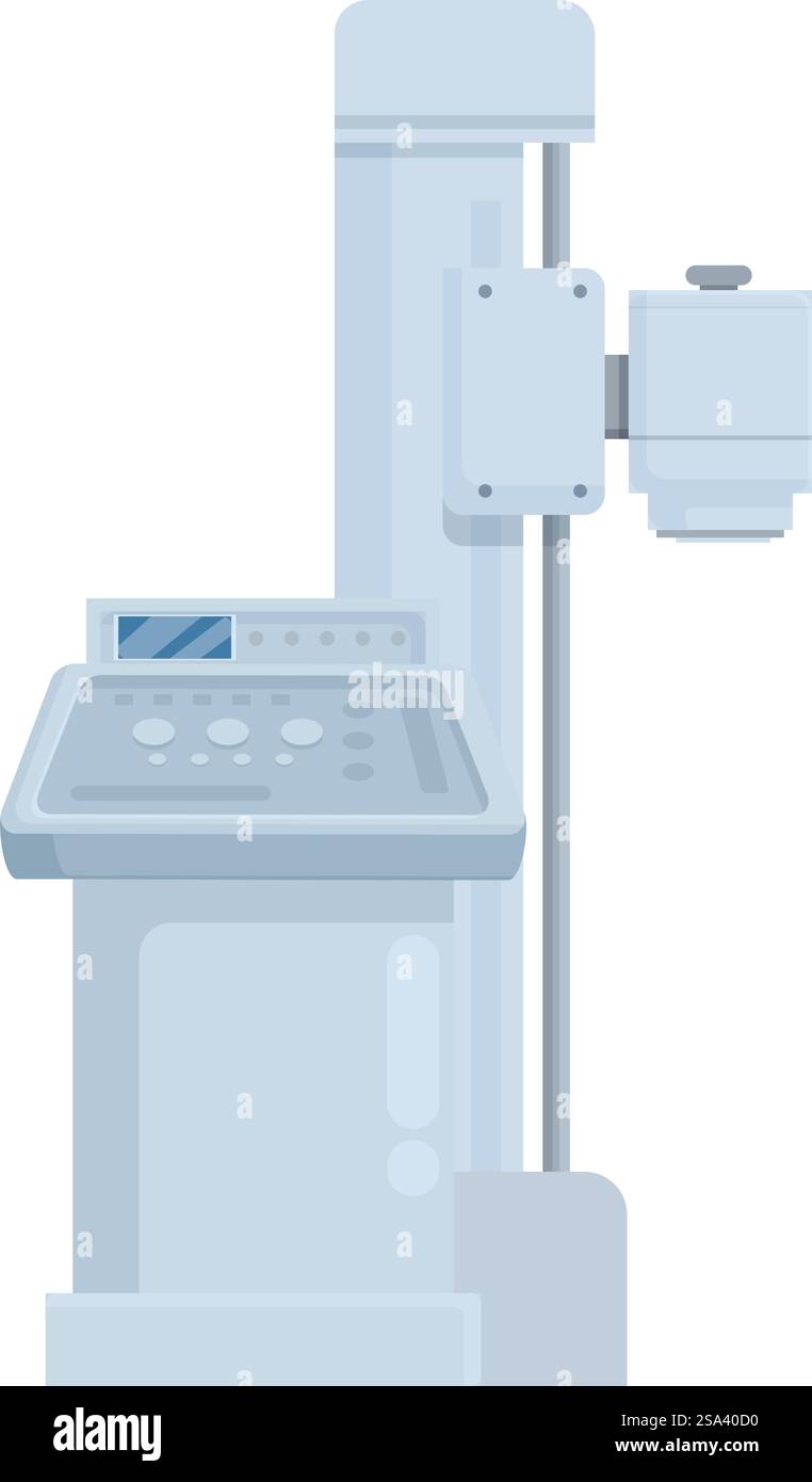 Flat vector illustration of a contemporary digital xray apparatus for ...