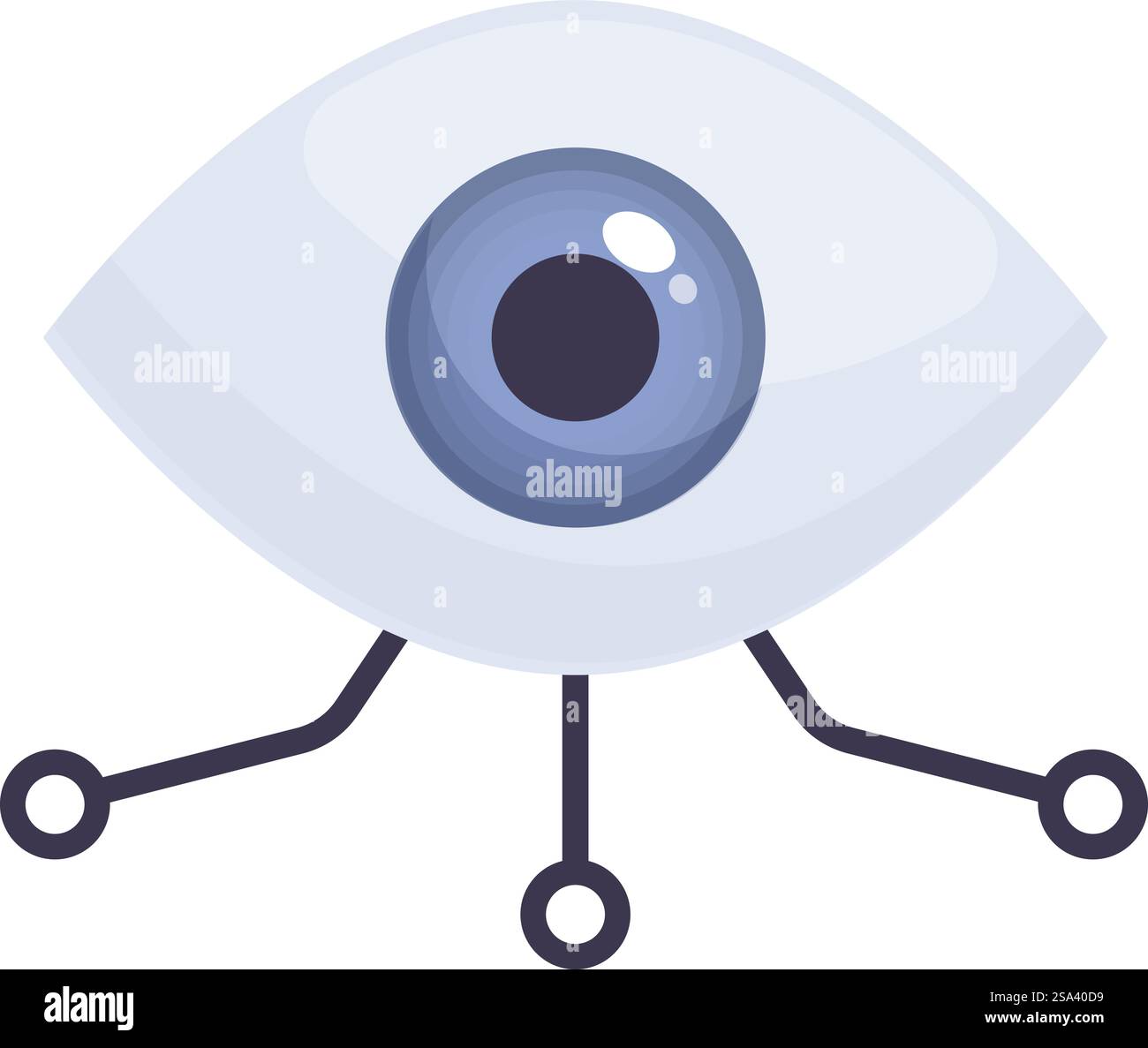 Futuristic digital vision concept illustration with cybernetic ...