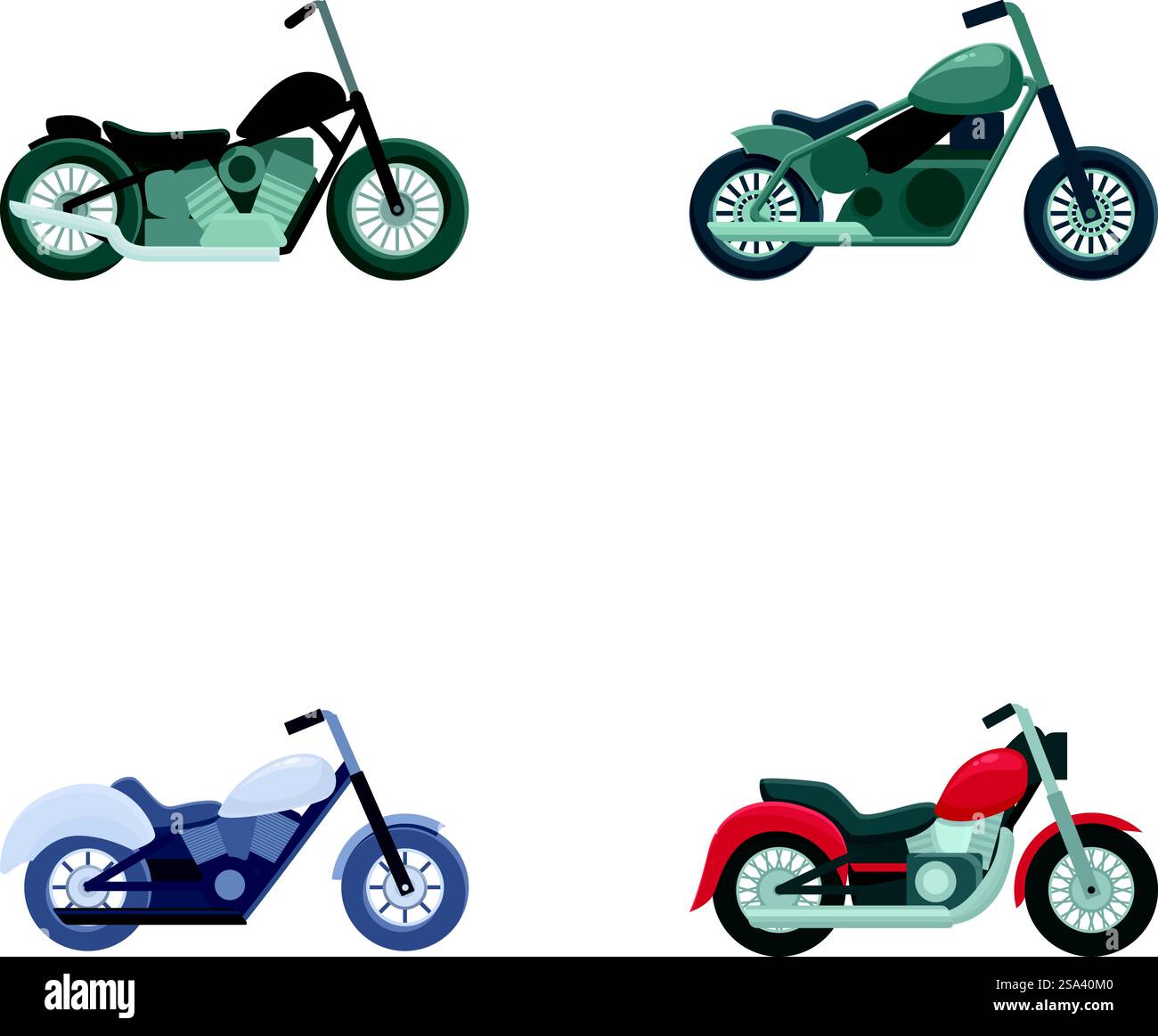 Four on a motorbike Stock Vector Images - Alamy