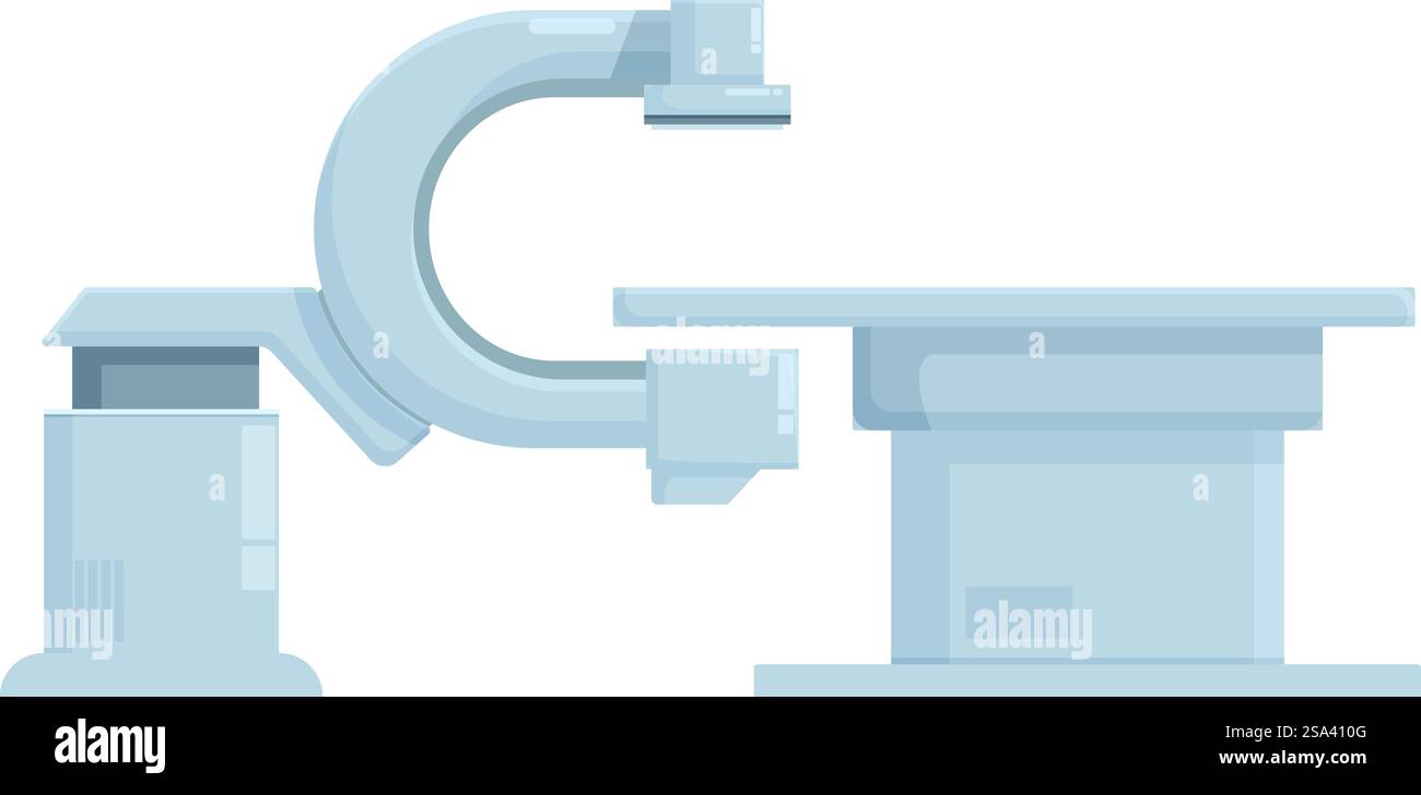 Detailed and modern vector illustration of a noninvasive mri scanning ...