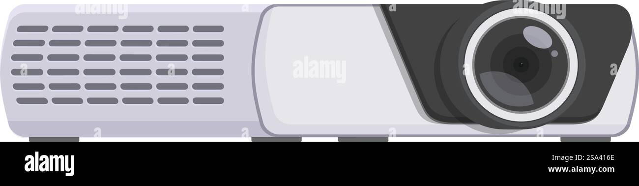 Vector illustration of a sleek, contemporary projector, ideal for ...