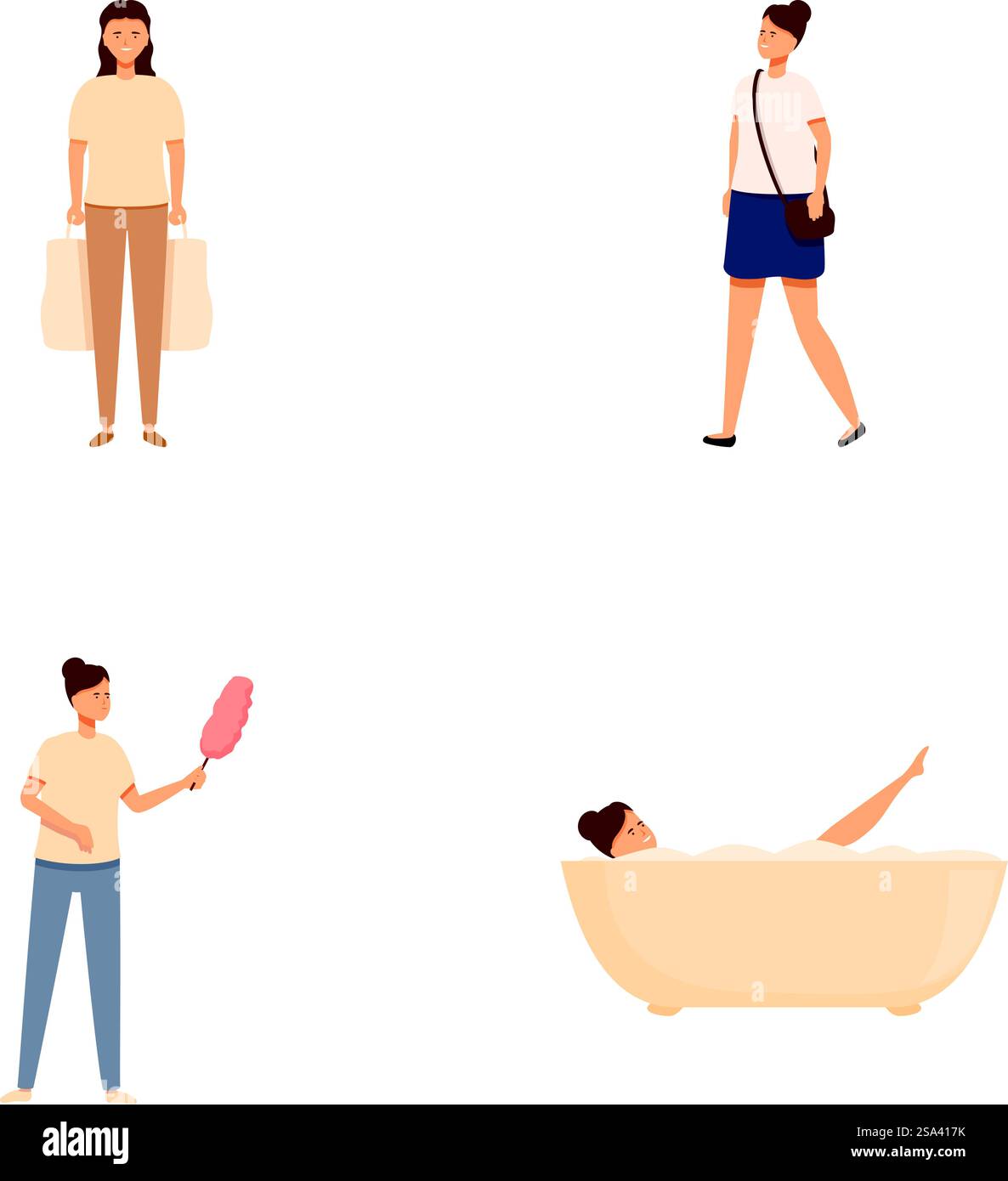 In activities of daily life Stock Vector Images - Alamy