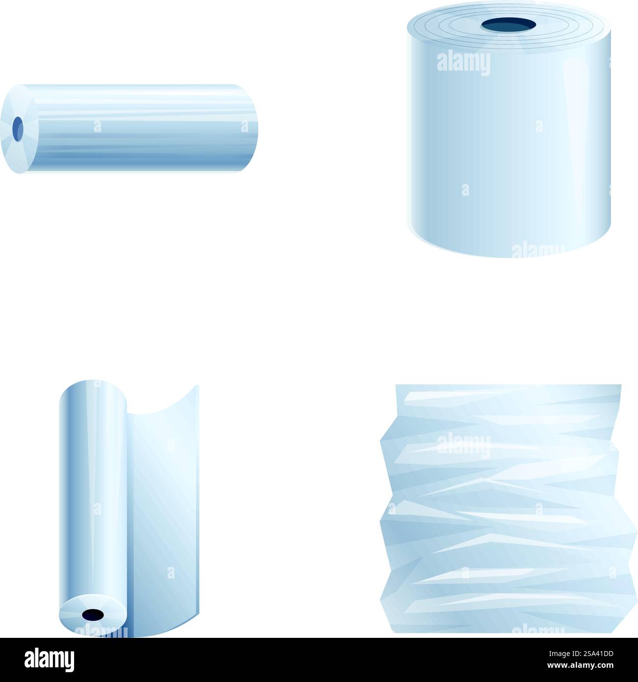 Set of four crisp, digital illustrations depicting different styles of ...