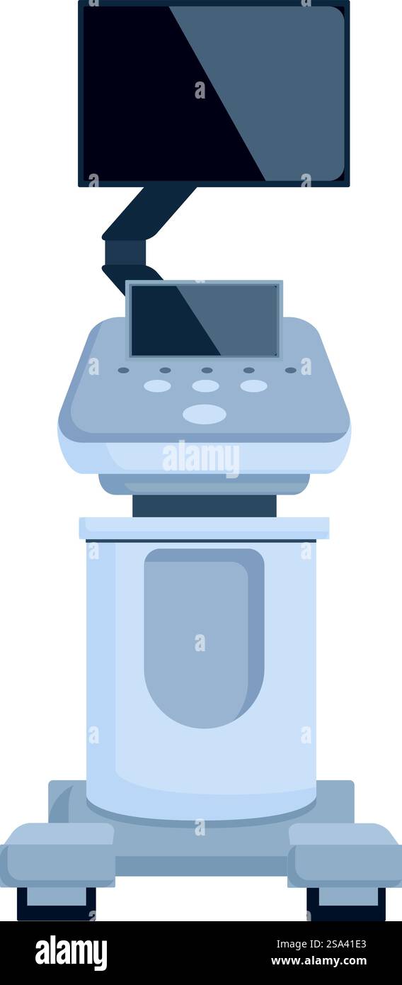 Vector image of a contemporary ultrasound diagnostic equipment isolated ...