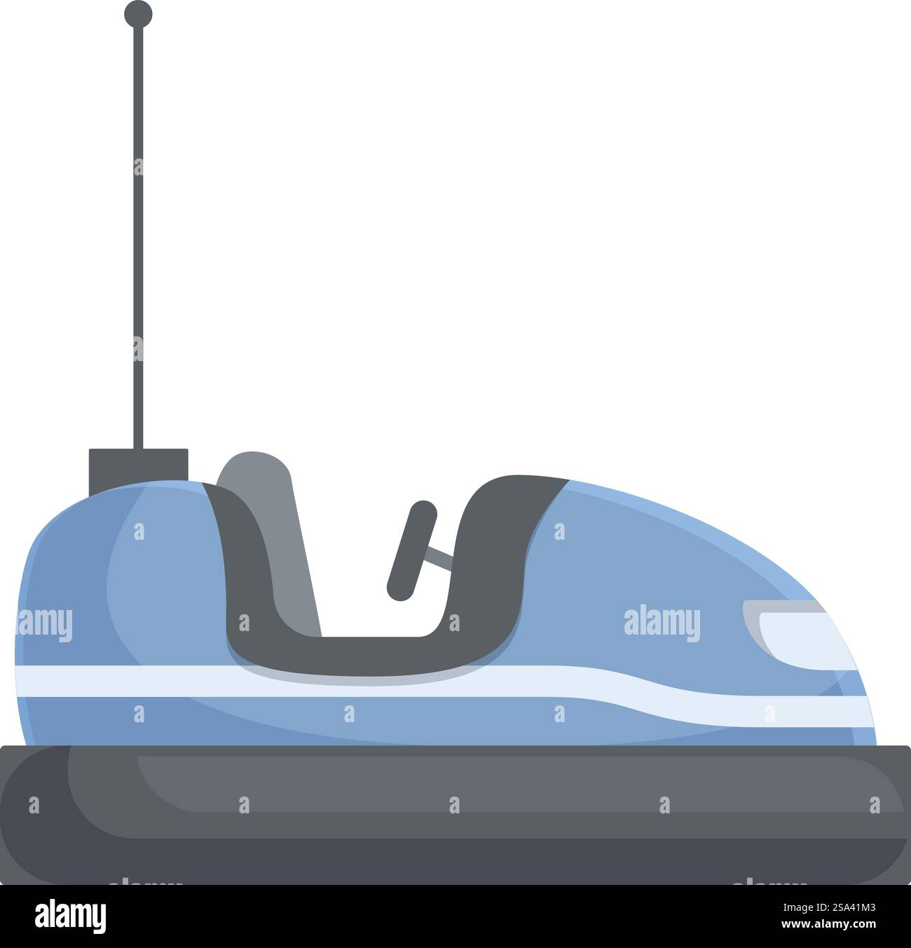 Colorful cartoon bumper car illustration in a flat design style ...