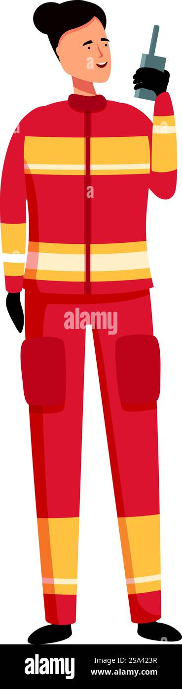 Firefighter in protective clothing Cut Out Stock Images & Pictures - Alamy