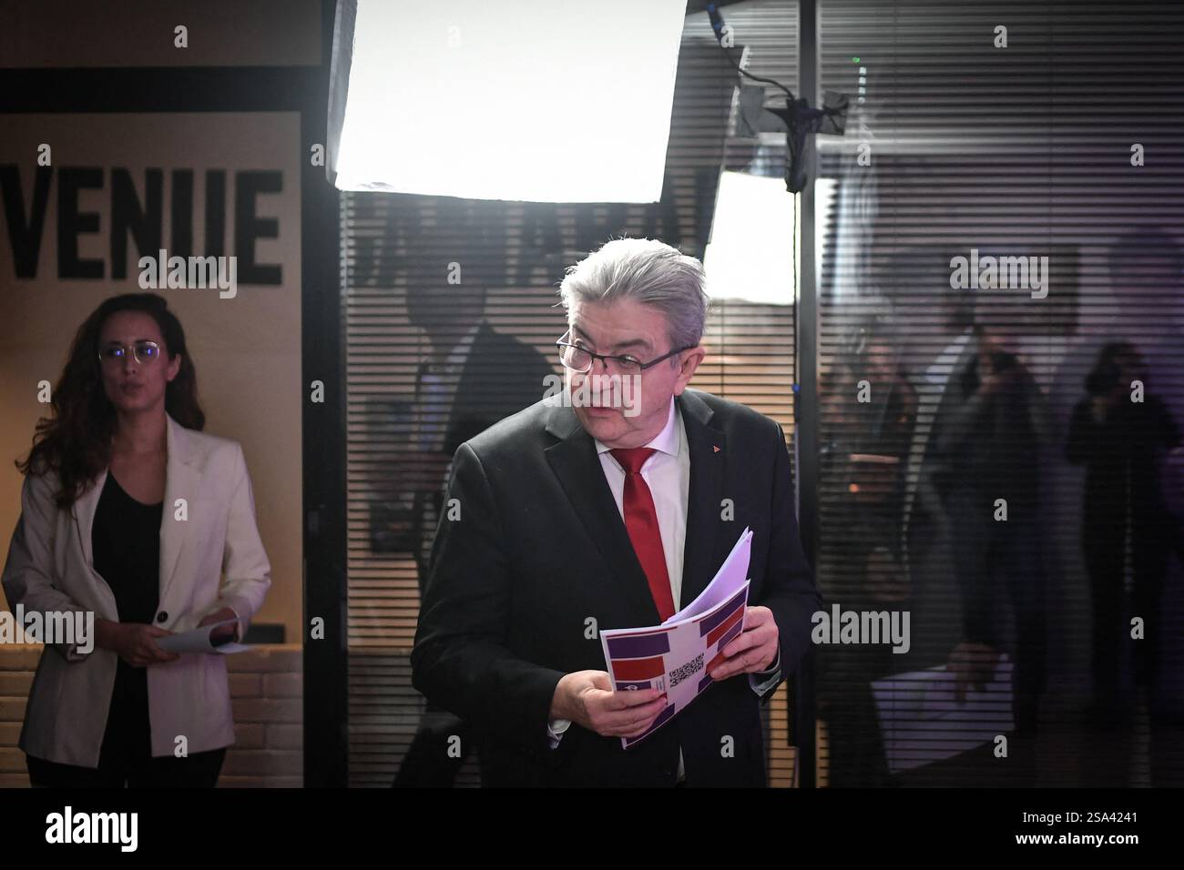 Paris, France. 28th Jan, 2025. Founder of French leftist party La ...
