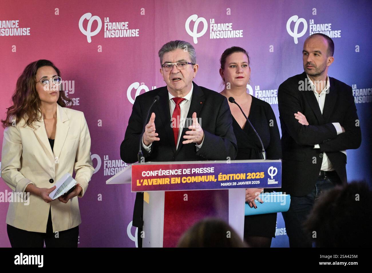 Founder of French leftist party La France Insoumise (LFI) Jean-Luc ...