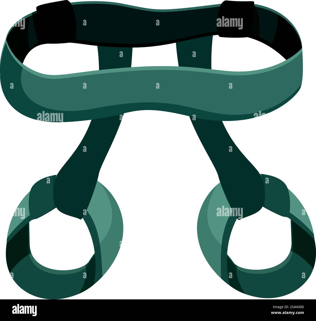 Digital illustration of a gray cartoonstyle climbing harness, depicted ...