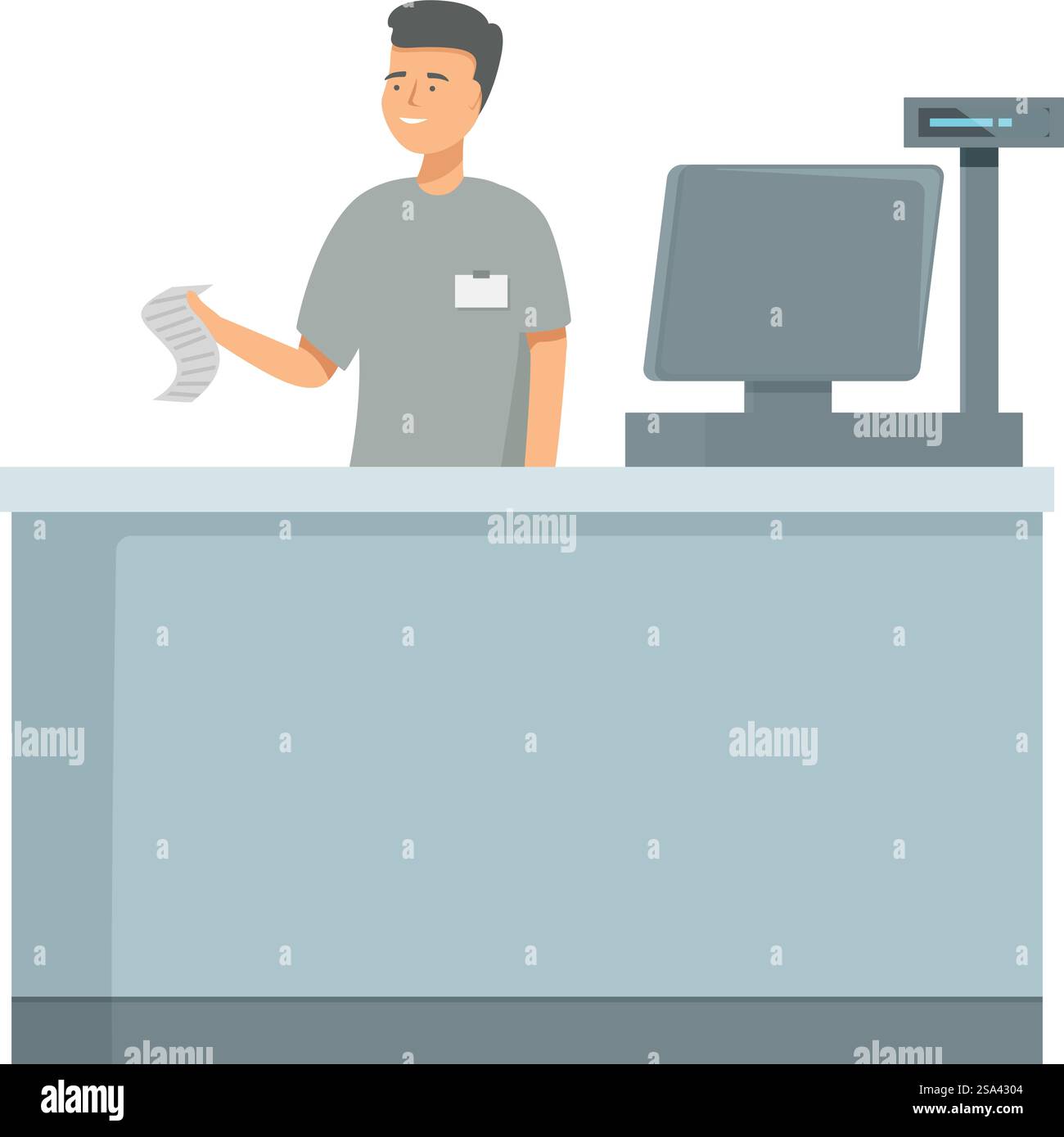 Supermarket receipt male Stock Vector Images - Alamy