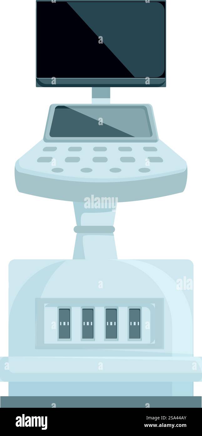 Vector illustration of a contemporary ultrasound diagnostic medical ...