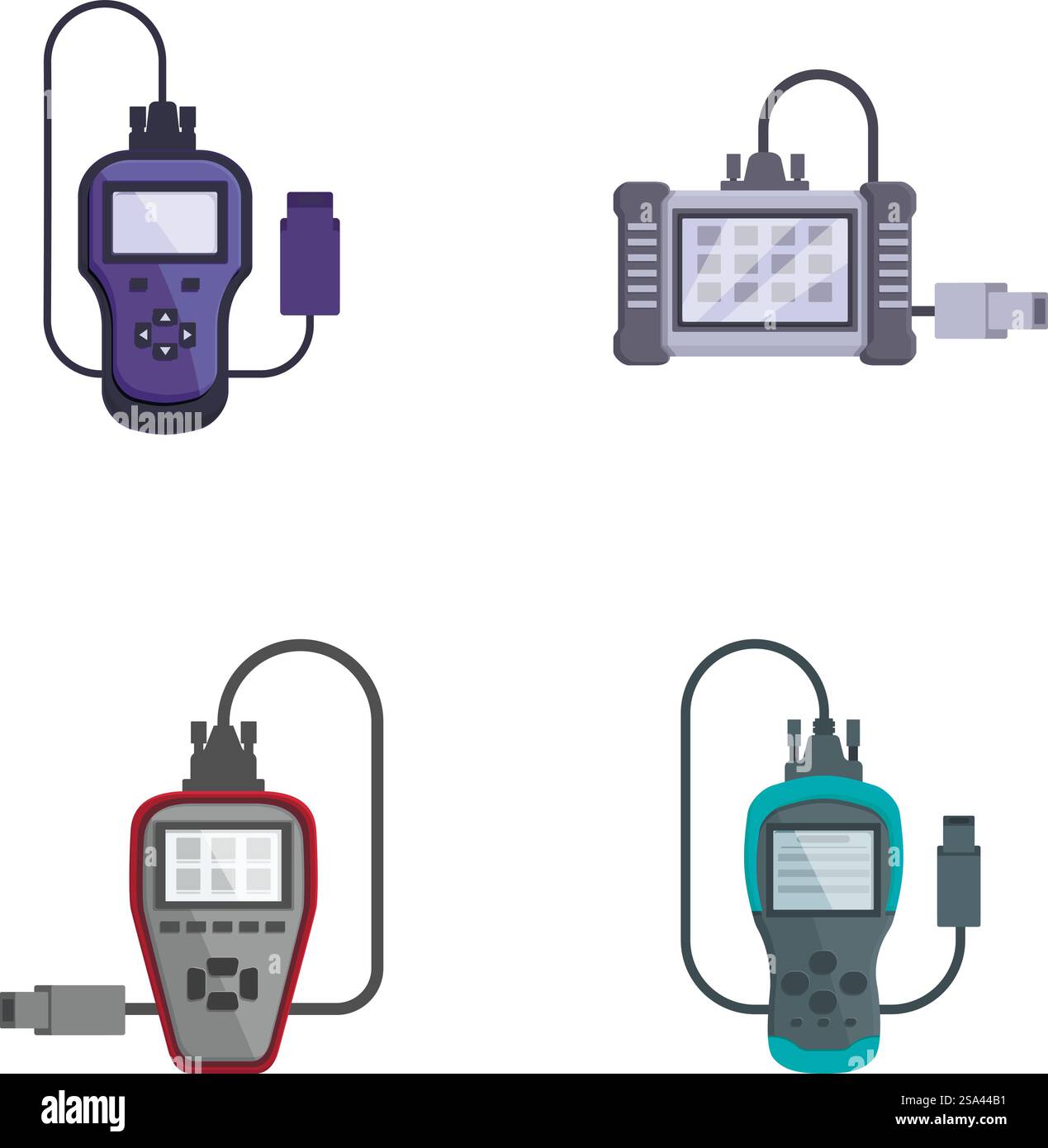 Illustration featuring different styles of digital multimeters used for ...