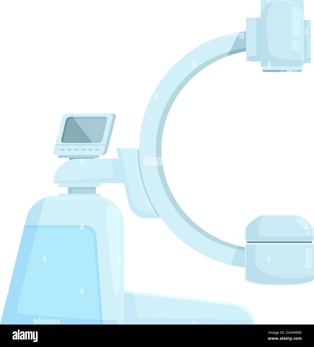 Vector graphic of a contemporary digital radiography machine, isolated ...