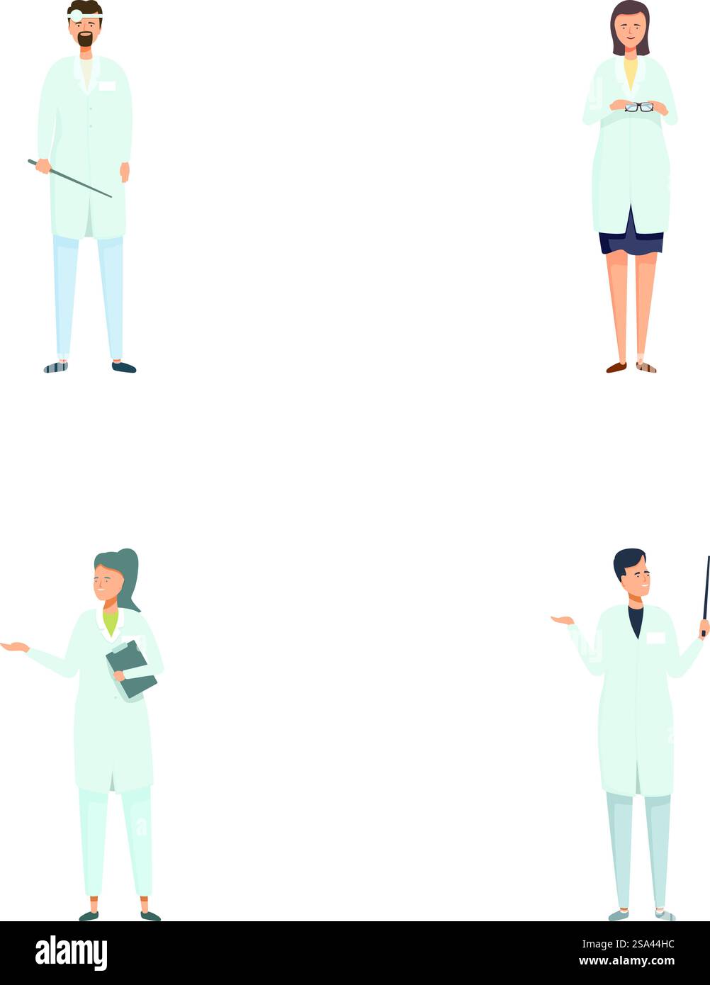 Collection of medical staff in uniform, showcasing varied healthcare ...