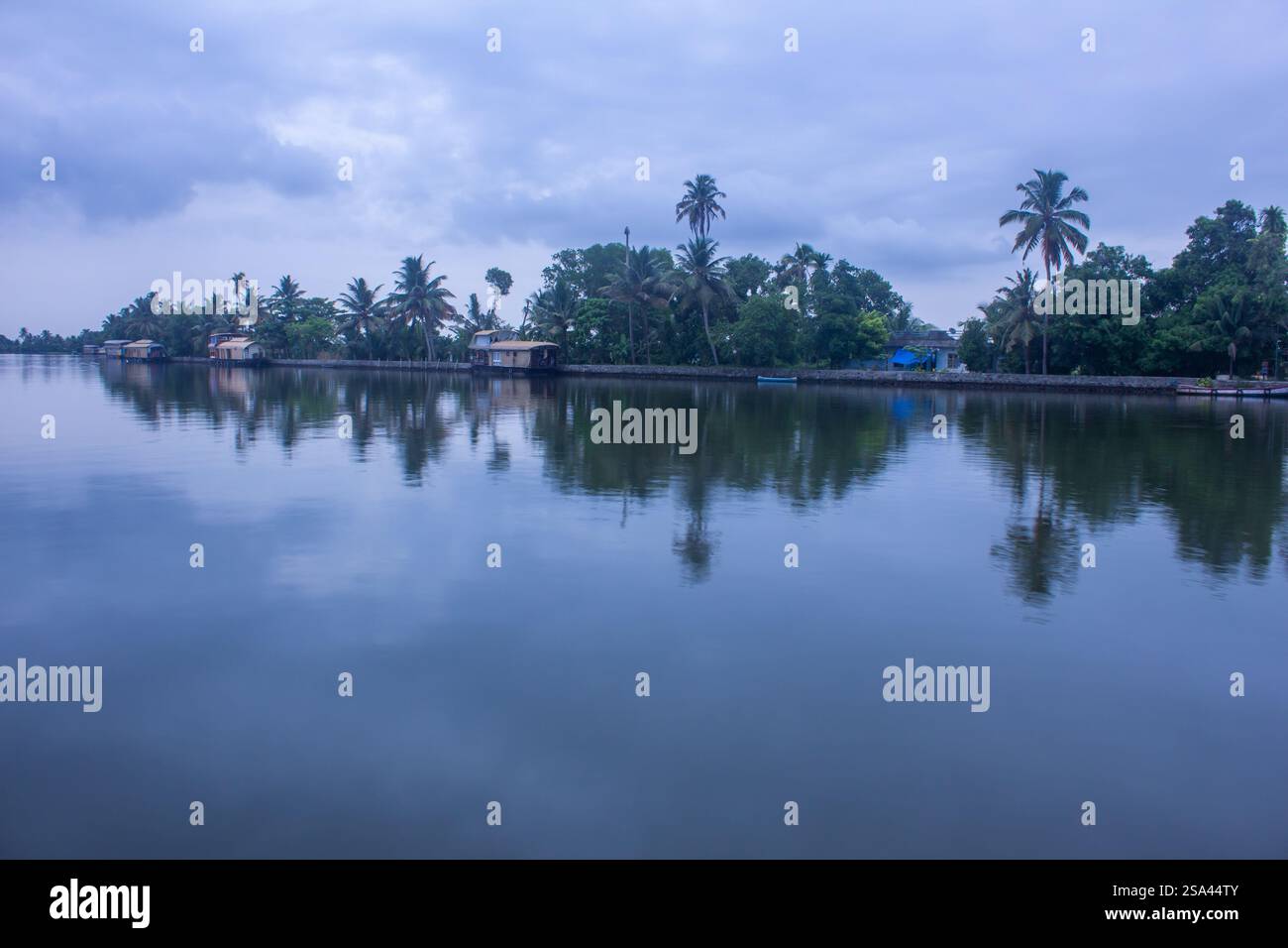 Alleppey, Kerala, India - May 16 2024: Houseboats stationed along the ...