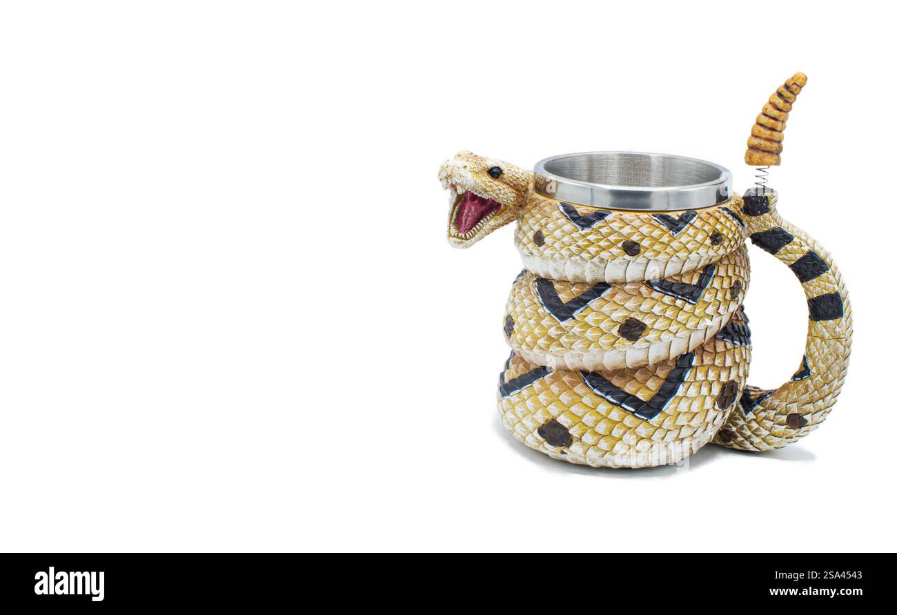 rattlesnake coffee drinking cup or mug. 3d model fake rattlesnake ...