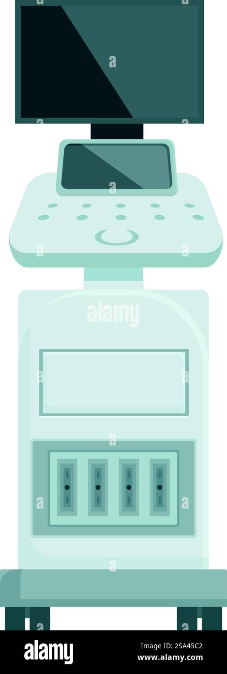 Vector illustration of a contemporary point of sale pos system with a ...