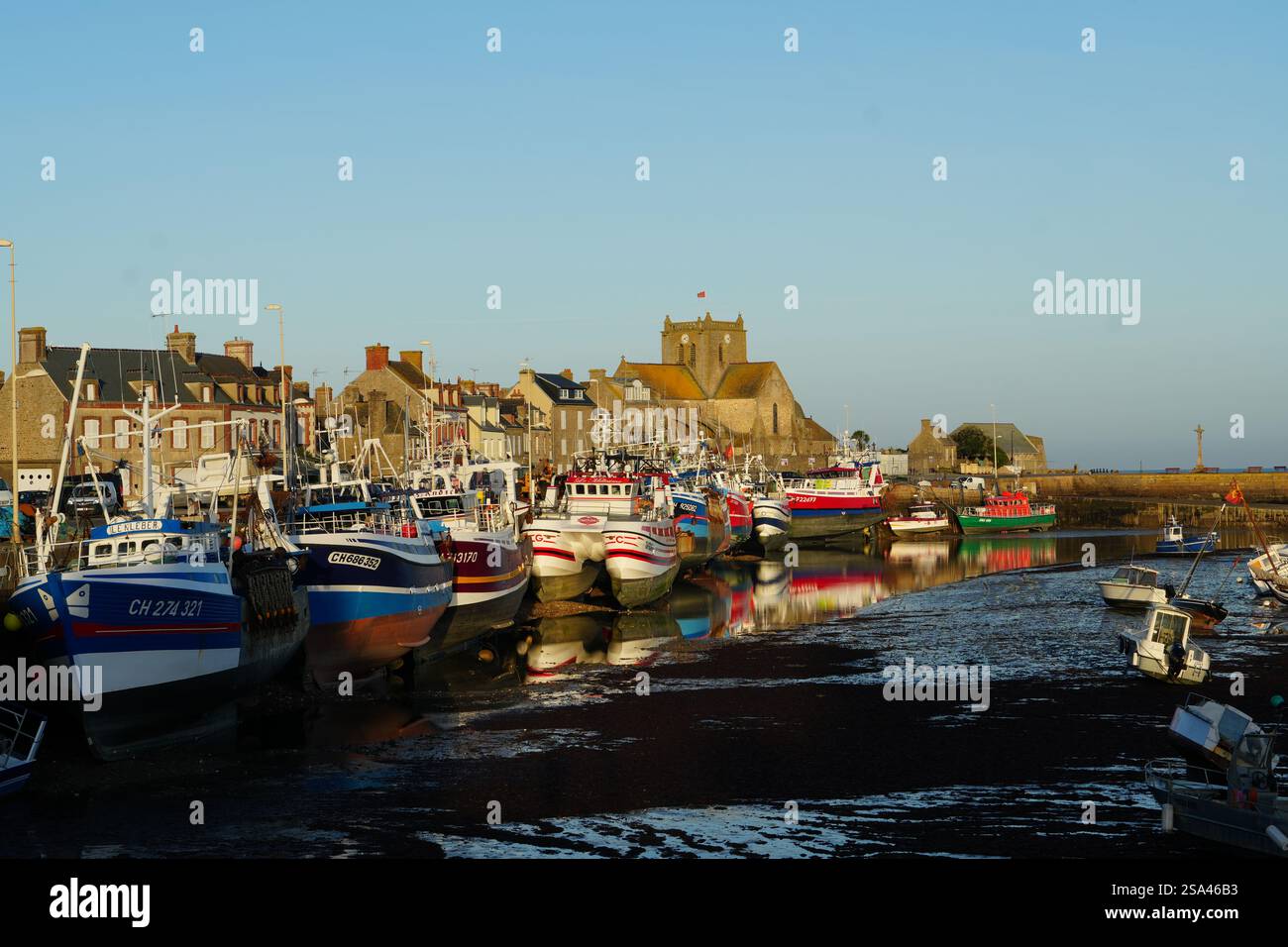 Barfleur harbour a French village on the English Channel, one of the ...